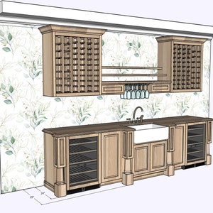 CUSTOM 'salem' Wine Display Case Bar Storage Cabinet Wall Unit - Etsy