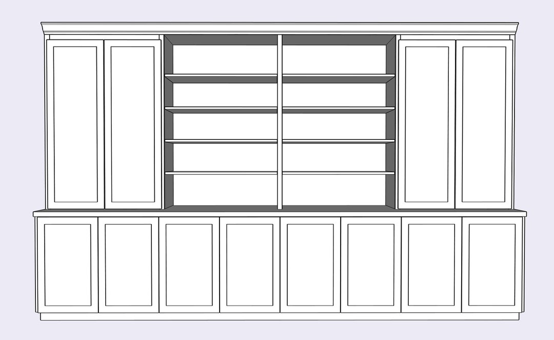 CUSTOM 'barrister' Office Storage Wall Unit | Built In - Etsy