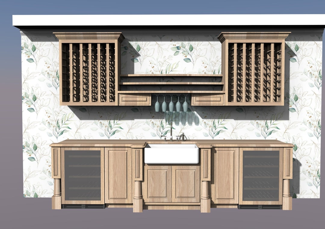 CUSTOM 'salem' Wine Display Case Bar Storage Cabinet Wall Unit - Etsy