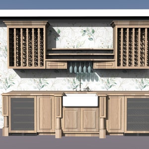 CUSTOM 'salem' Wine Display Case Bar Storage Cabinet Wall Unit - Etsy