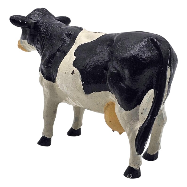 Vintage Cast Iron Holstein Cow Piggy Bank Heavy Metal Farmhouse Animal ...