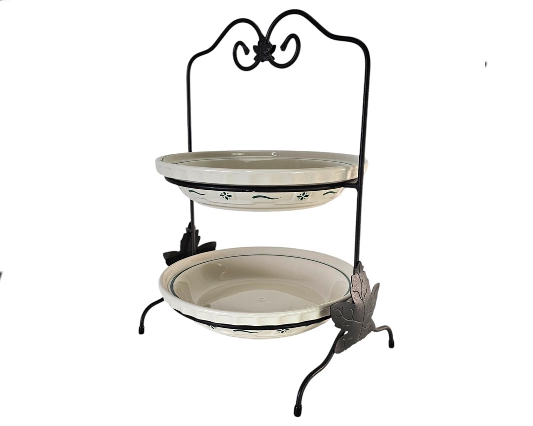 Longaberger Pie Stand, Wrought Iron 2 Tier Pie Stand, Pie Stand With ...