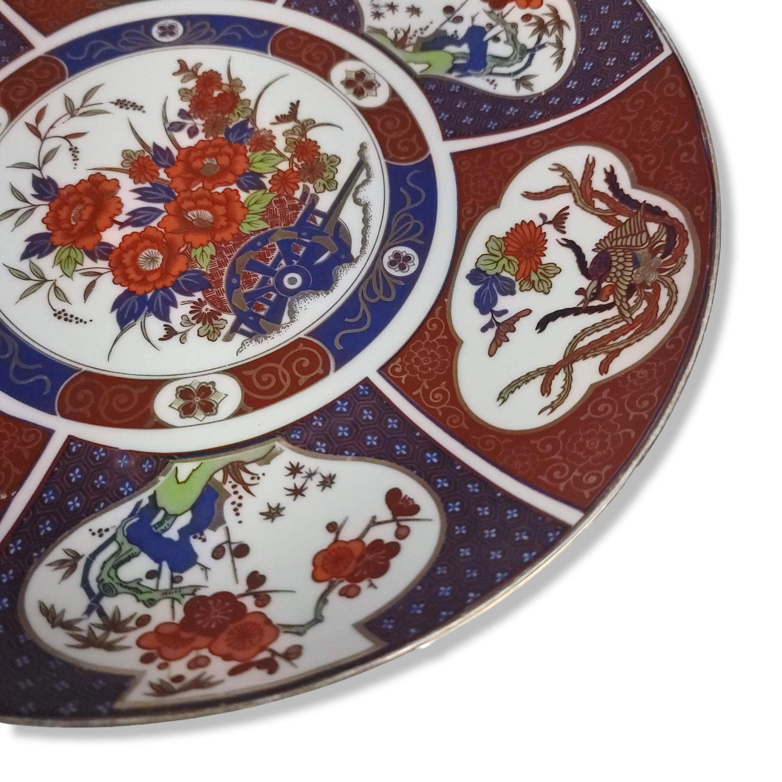 Vintage Japanese Imari Ware Platter, Camellia Phoenix Plum Blossom ...