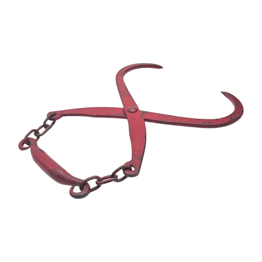 Antique Red Barn Hay Hook Ice Tongs | Farmhouse Industrial Decor - Etsy