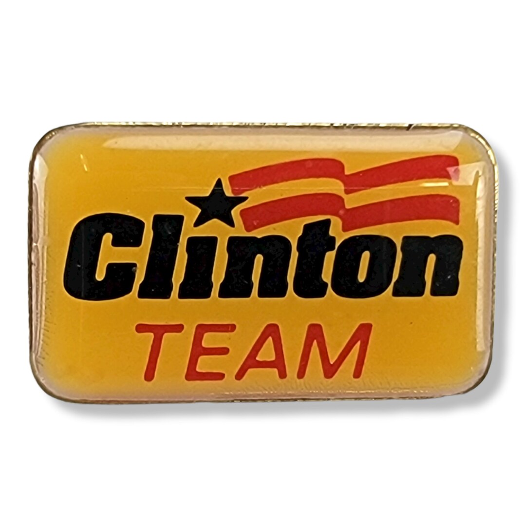 Vintage Bill Clinton Team Pin Bill Clinton Pin Lapel Pin - Etsy