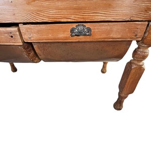 Antique Possum Belly Table, Bakers Table, Pot Belly Pine Farmhouse ...