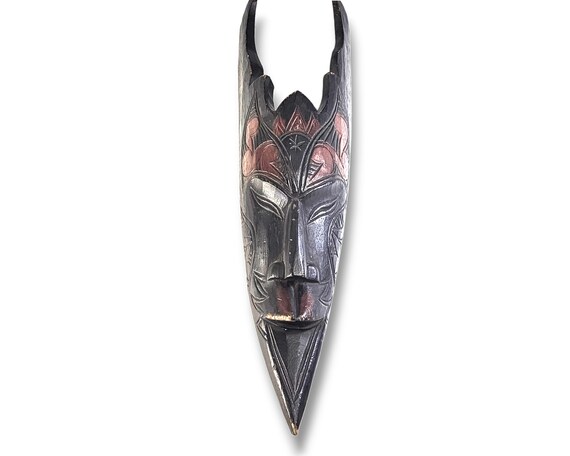 Vintage Devil Tribal Mask, Wood Mask, African Art Mas… - Gem