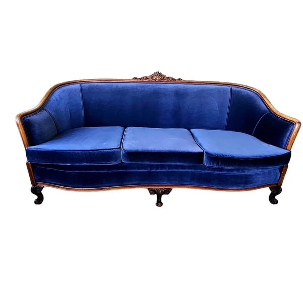 Victorian Couch Blue - Etsy
