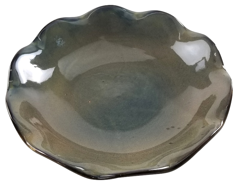 Vintage WCL Pottery Low Ruffle Bowl Serving Bowl Ceramic - Etsy