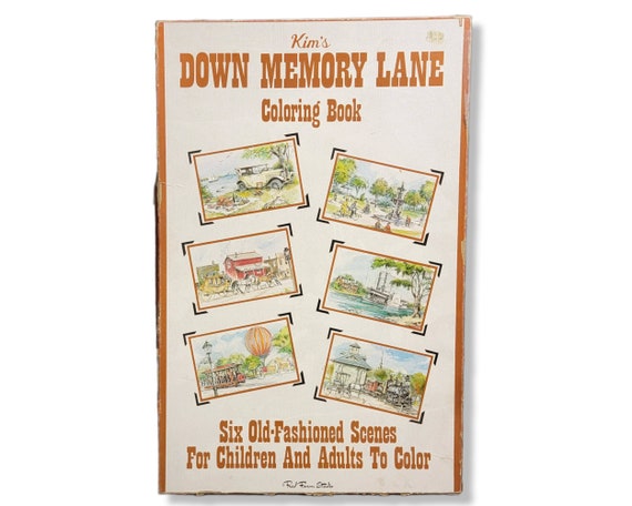 Vintage Kim's Down Memory Lane Coloring Book Giant Size - Etsy