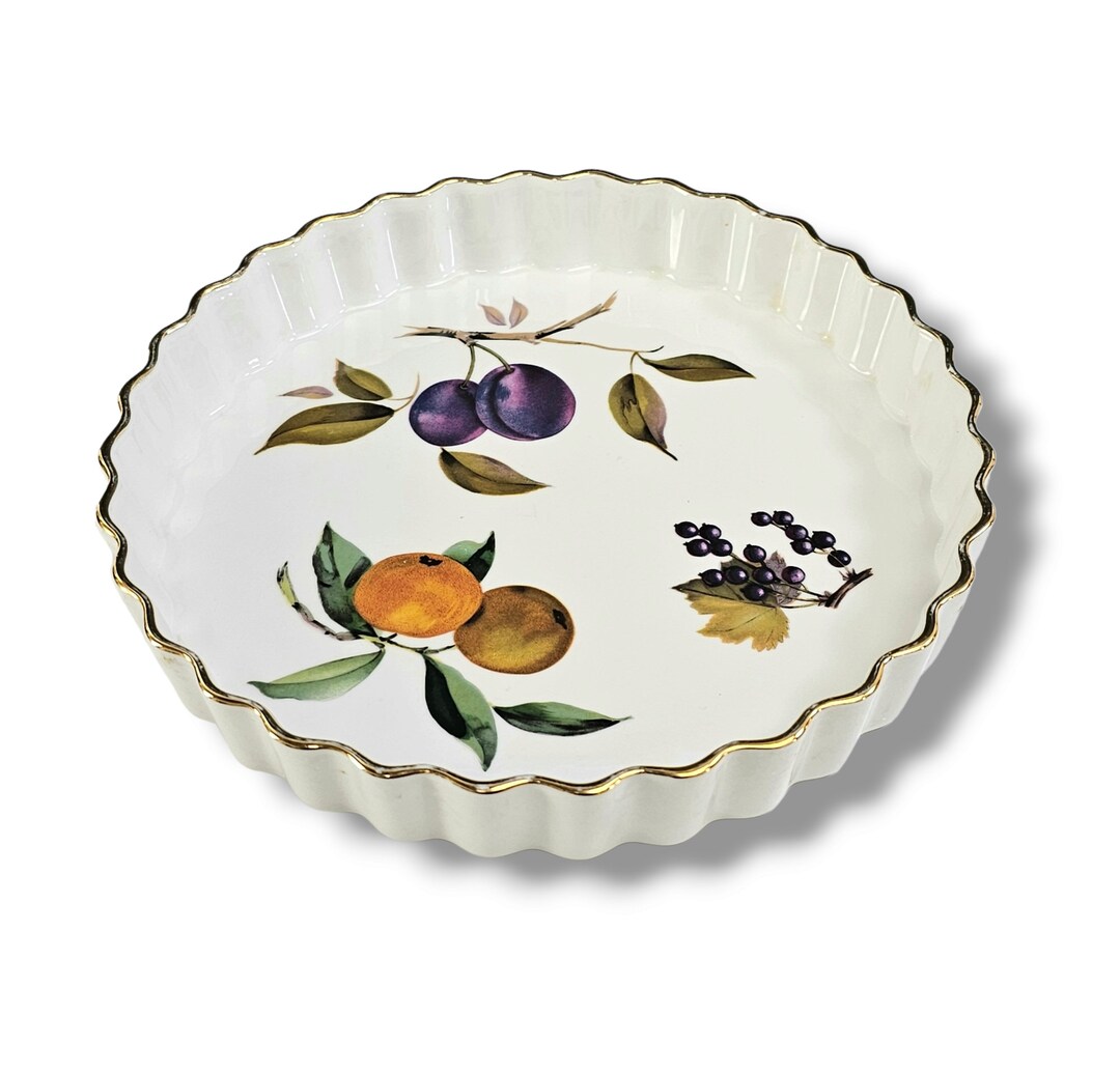 Royal Worcester Eversham Quiche Plate Flame Proof Porcelain Ceramic ...