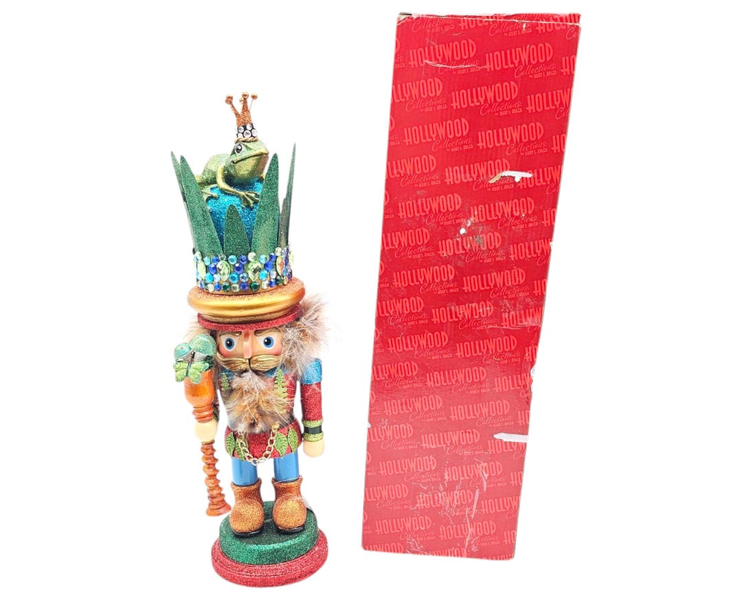 Kurt Adler Hollywood Nutcracker Frog Prince 17.75” Holiday Décor With ...