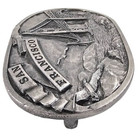 Vintage 1978 Bergamot Pewter Belt Buckle: San Francis… - Gem