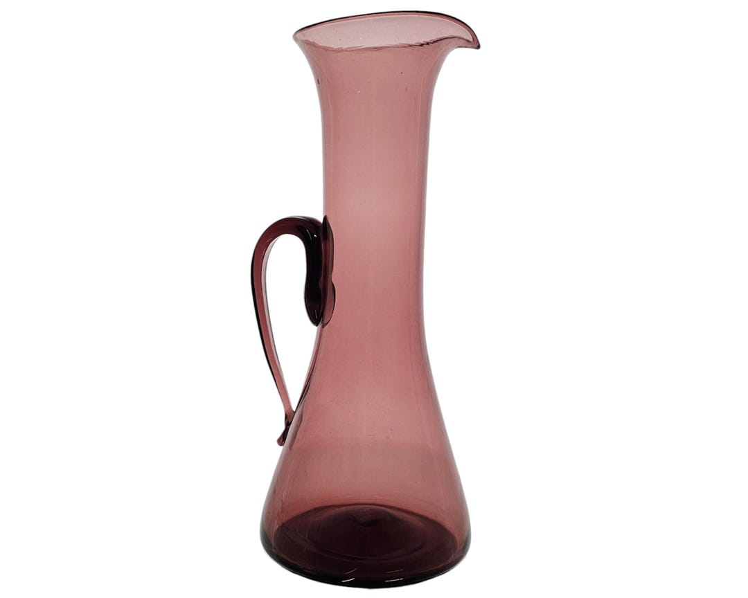 Blenko Amethyst Glass Pitcher Vase: Wayne Husted Mid-century Modern MCM ...