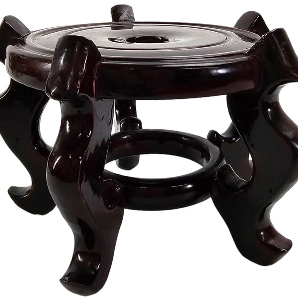 Black Lacquer Plant Stand - Etsy