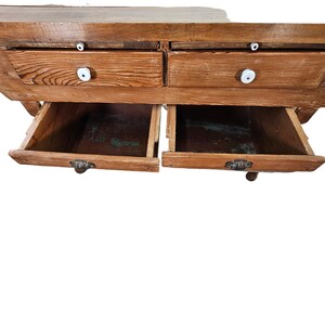 Antique Possum Belly Table, Bakers Table, Pot Belly Pine Farmhouse ...