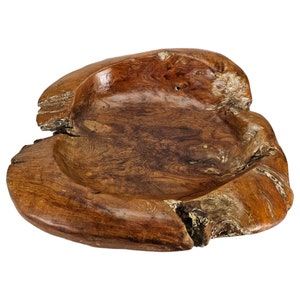 Vintage Giant Centerpiece Bowl, Teak Root Bowl, Light Brown Bowl ...