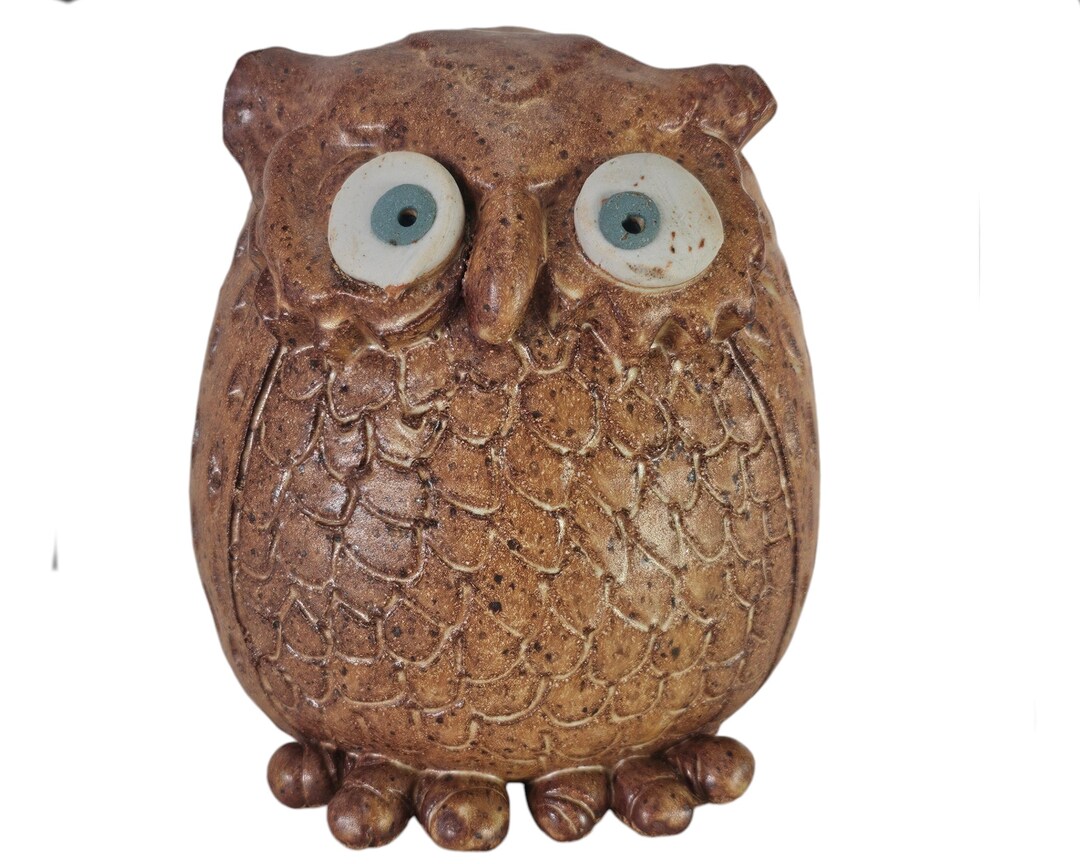 Vintage Owl Figurine, Studio Art Pottery Owl, Hand Made Ceramic Owl ...