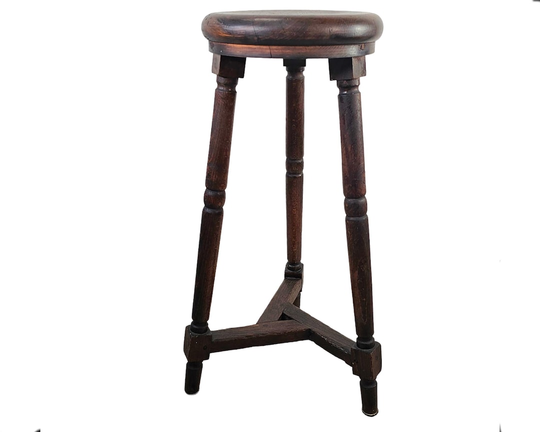 Antique Bar Stool, Late 19th Century French Stool, Walnut Tall Bar ...