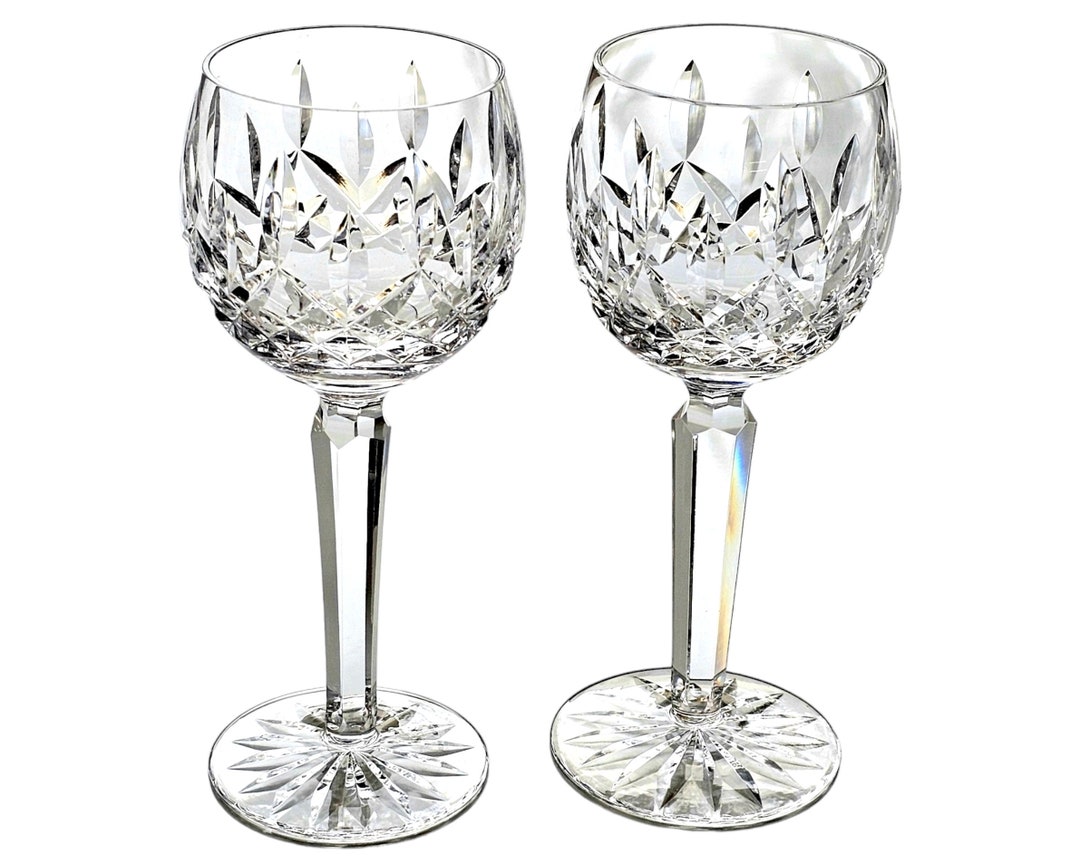 Waterford Wine Glasses Lismore Crystal Glasses Hock Balloon Wine Glasses Pair Of Wine Glasses
