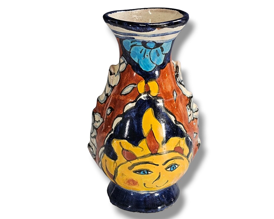 Vintage Mexican Sun Vase, Ceramic Vase, Rustic Vase, 1930's Vase ...