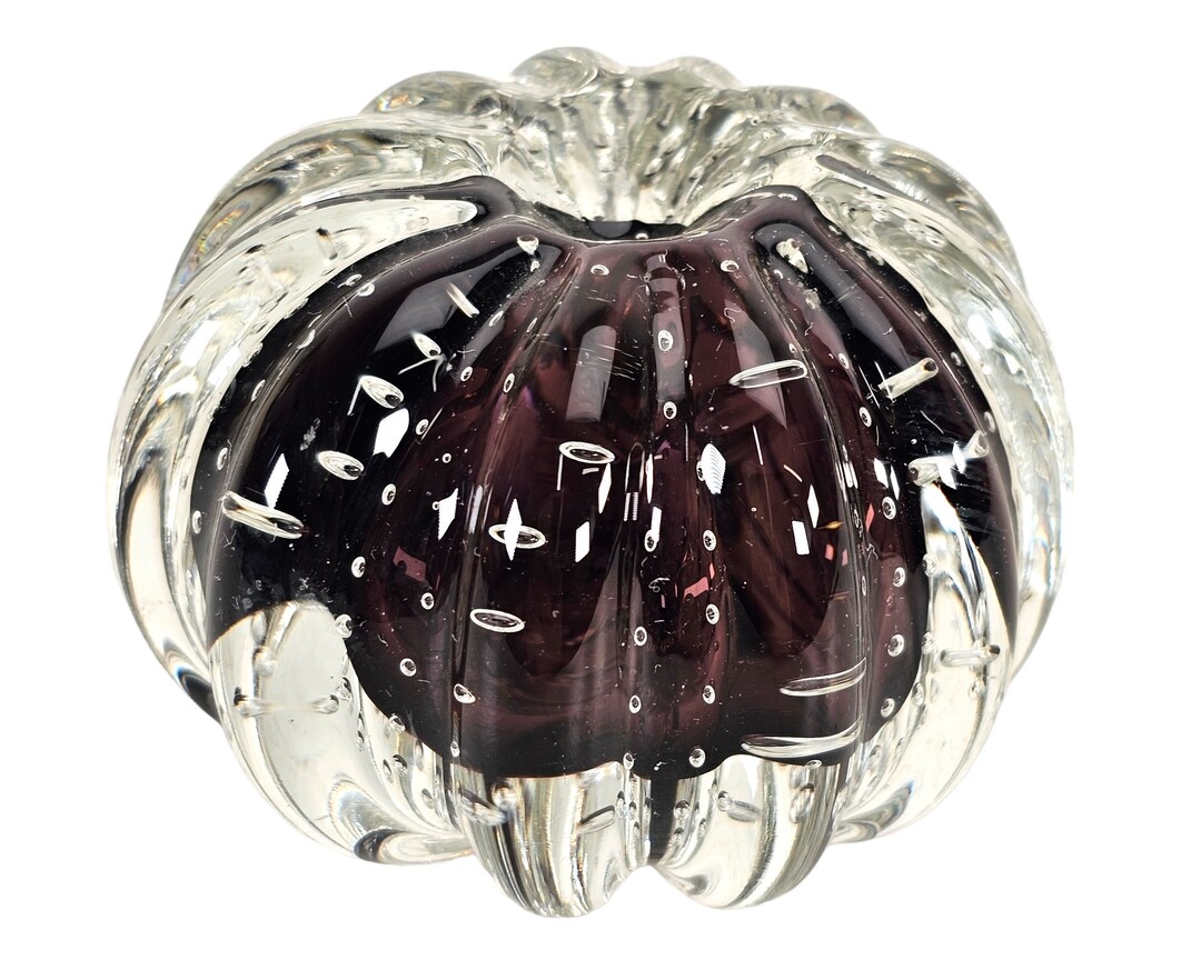 Art Glass Paperweight Pumpkin Shape Paperweight Controlled - Etsy