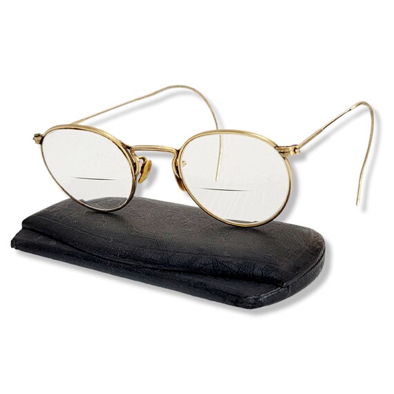Vintage Gold Eyeglasses Gold Octagon Genuine 12 Carat Gem