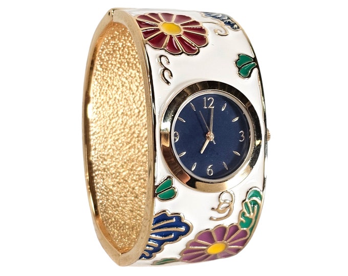 Vintage MMA Watch, Women's Enamel Watch, Wrist Watch Metropolitan ...