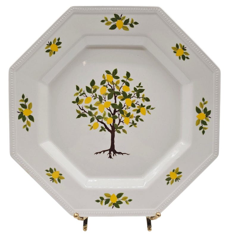 Ceramic Lemon Dinner Plates - Etsy