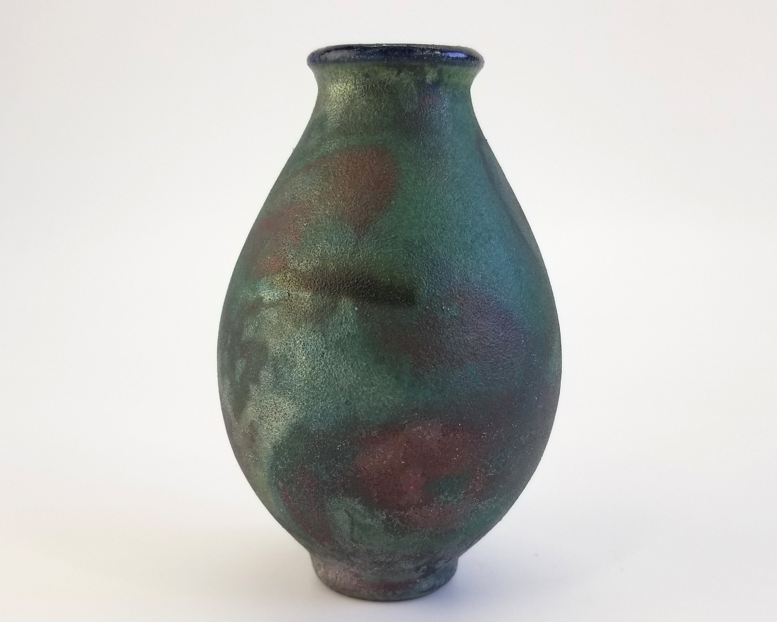 Vintage Stephan Raku Pottery Vase Studio Pottery Vase Green - Etsy