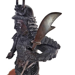 Japanese Samurai Figure, Cast Bronze Sculpture, Samurai Figure W/ Live ...