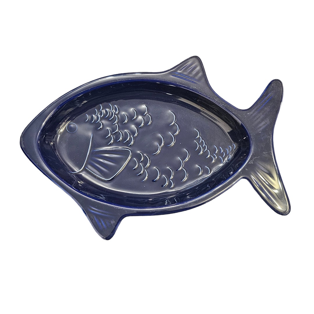 Cobalt Blue Platter,chantal Fish Platter, Serving Plate Fish Server 16 ...