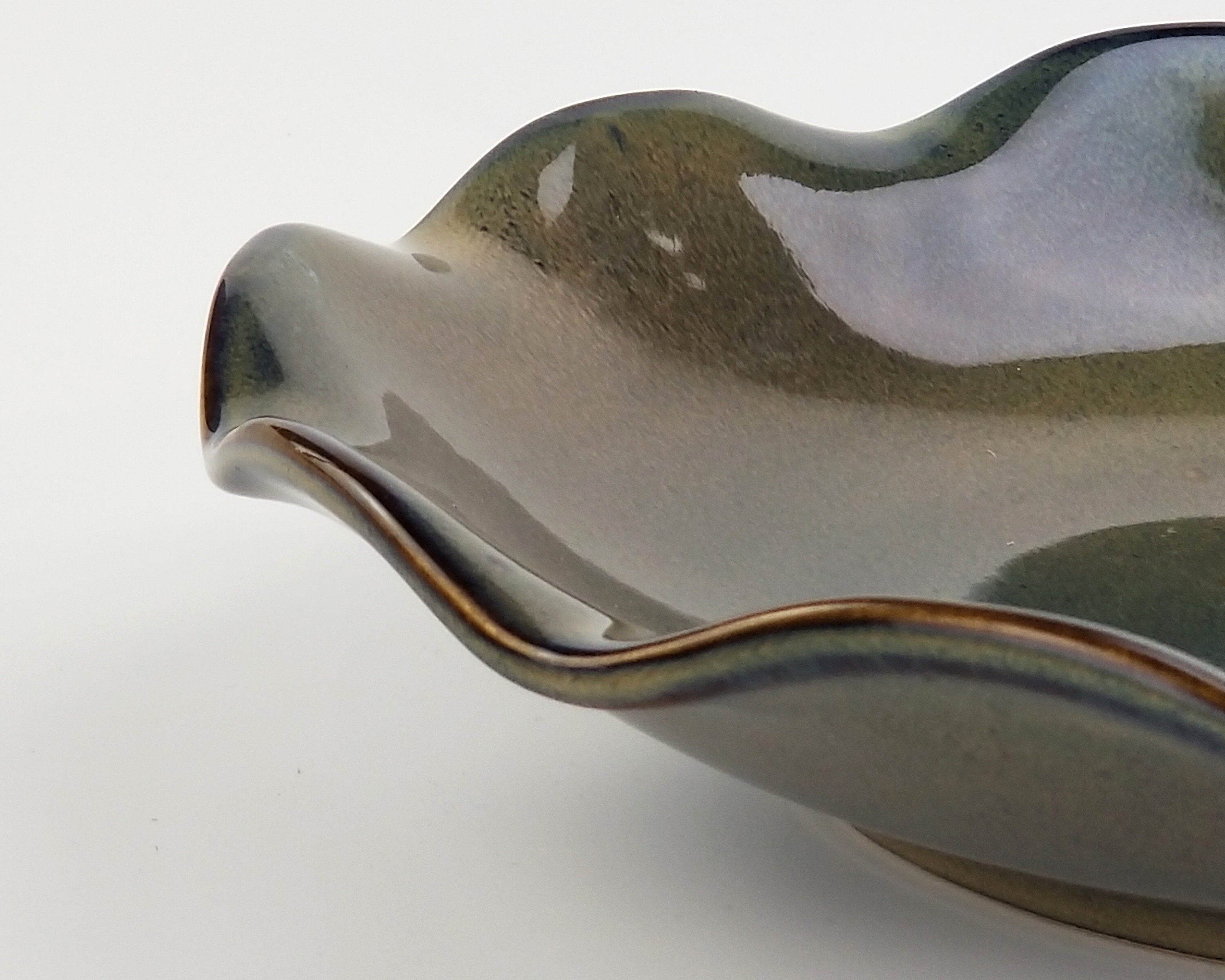 Vintage WCL Pottery Low Ruffle Bowl Serving Bowl Ceramic - Etsy