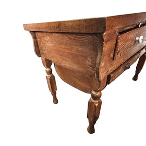 Antique Possum Belly Table, Bakers Table, Pot Belly Pine Farmhouse ...