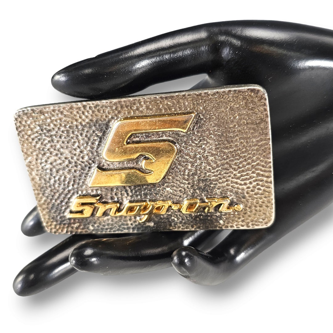 Vintage Brass Snap-on Tool Belt Buckle Men 24k and Silver Plate Rare ...