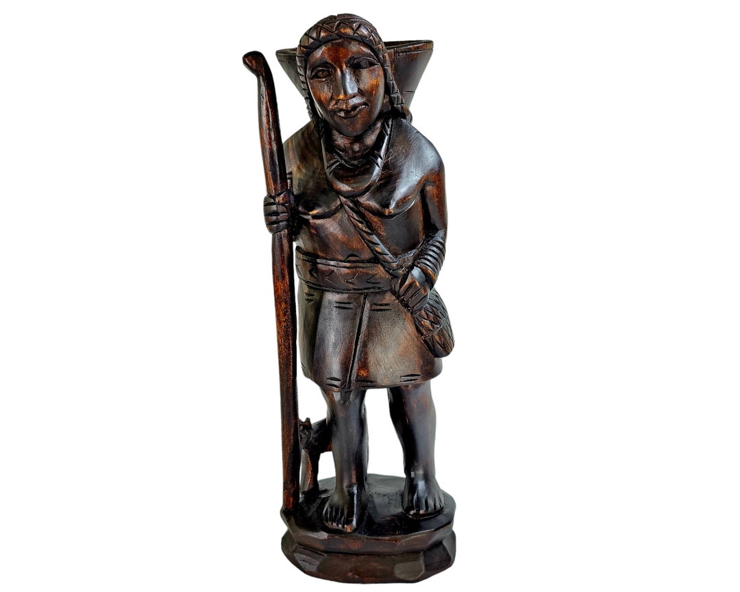 Vintage Ifugao Figurine, Ifugao Tribe, Brown Wood Statue, Ifugao Figure ...