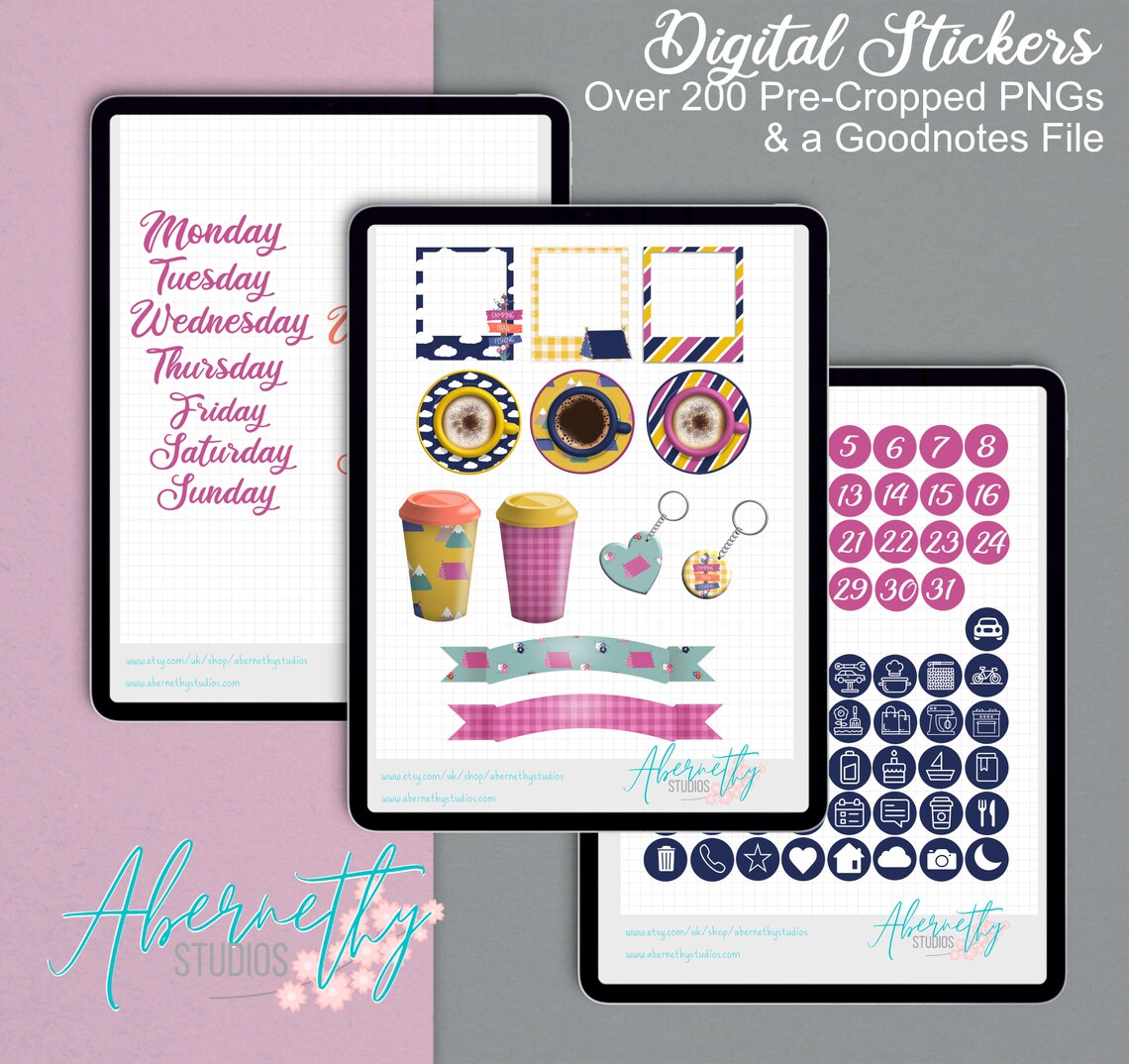 Digital Stickers Digital Planner Stickers Ipad Stickers - Etsy