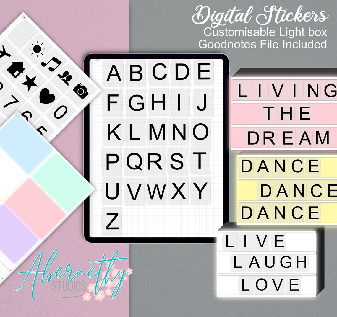 Digital Stickers Digital Lightbox Custom Stickers - Etsy