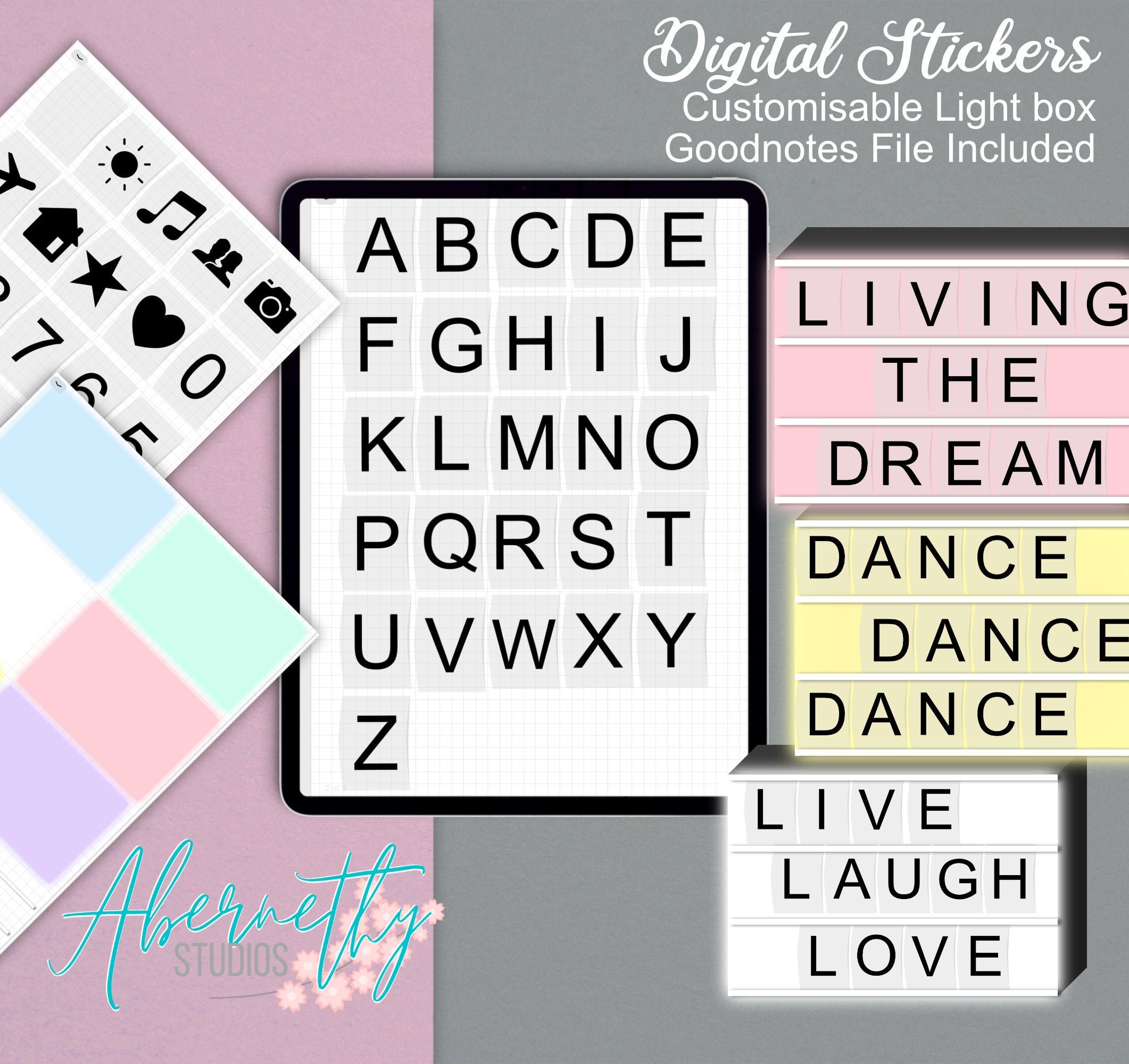 Digital Stickers, Digital Lightbox, Custom Stickers - Etsy