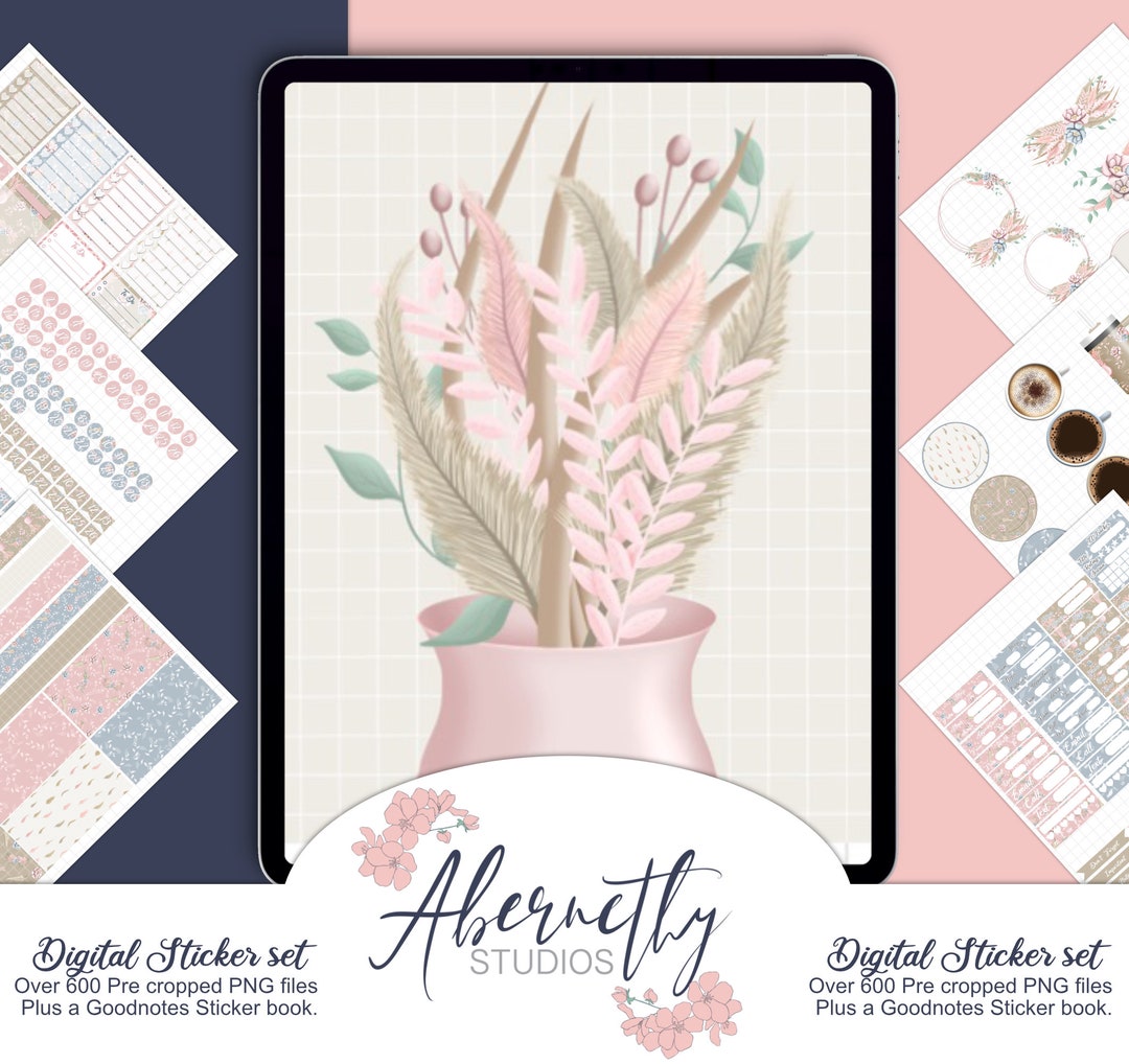 February Floral Core Kit Digital Planner Stickers iPad Planning ...