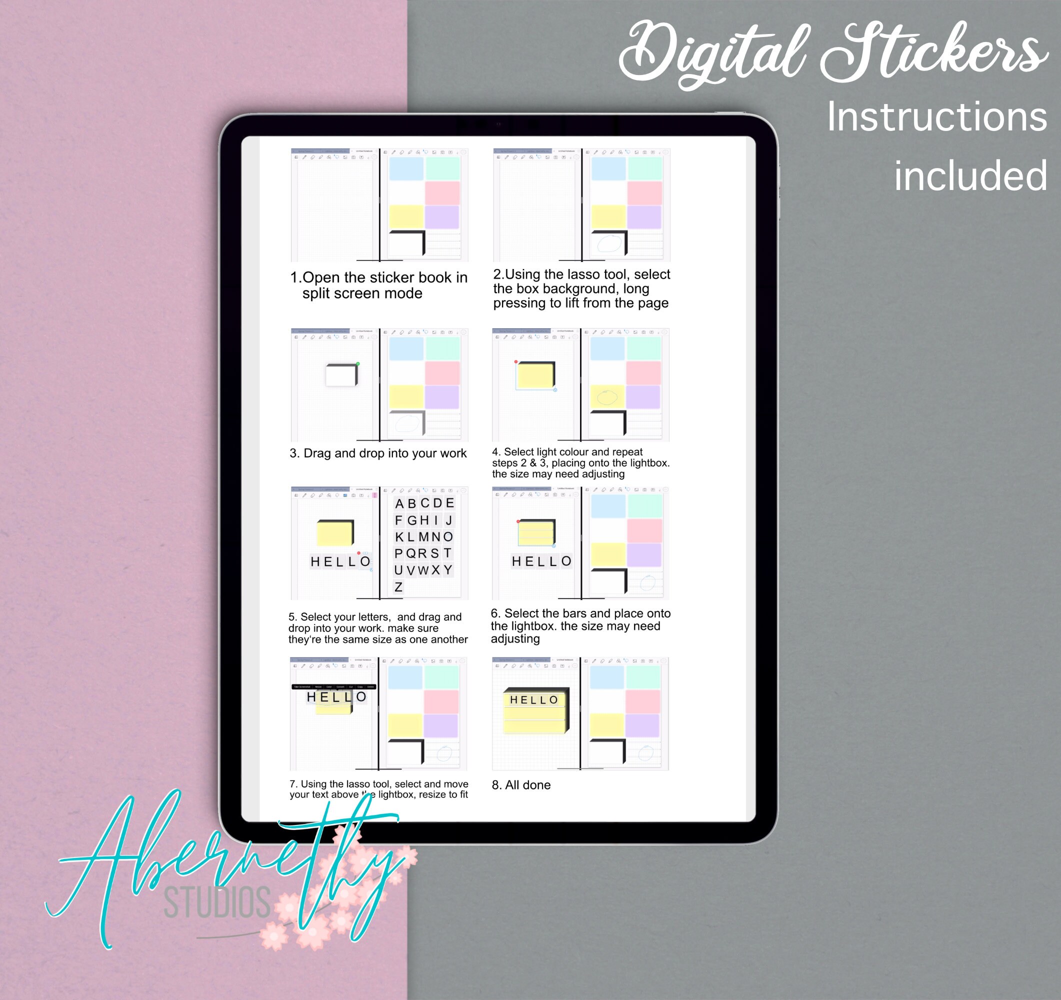 Digital Stickers, Digital Lightbox, Custom Stickers - Etsy
