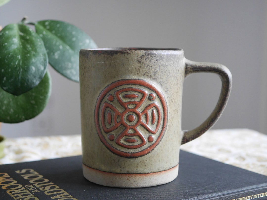 Vintage Large Tremar Celtic Motif Mug Tankard Cornwall, Studio Pottery ...