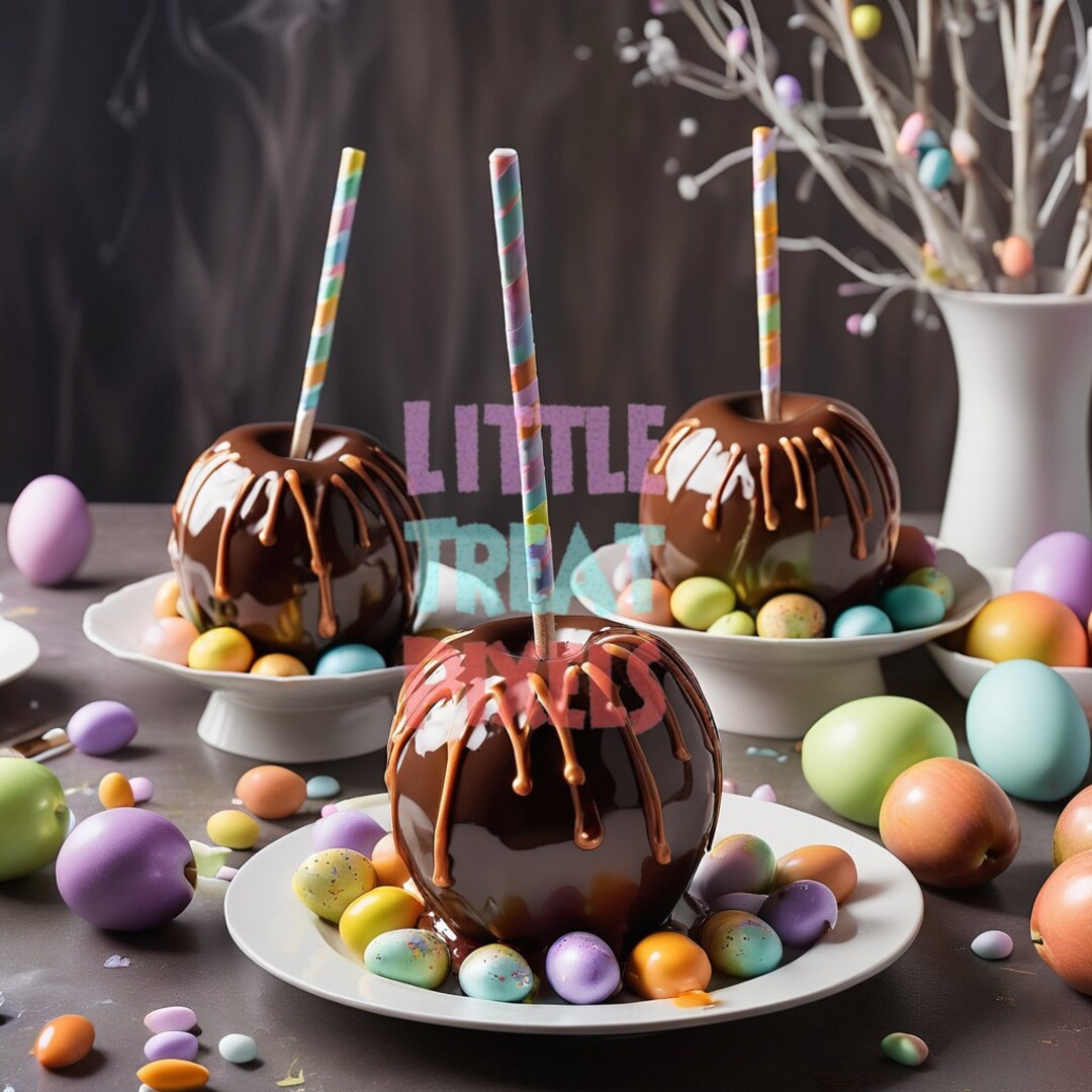 Chocolate Covered Easter Apples, Digital Download - Etsy