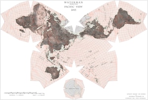 Watercolor World Map Poster / Cahill Map / Waterman Butterfly - Etsy Canada