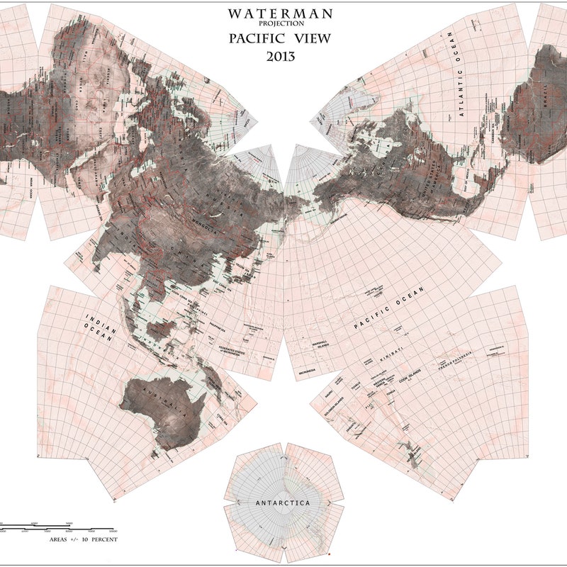 The Authagraph World Map - Etsy