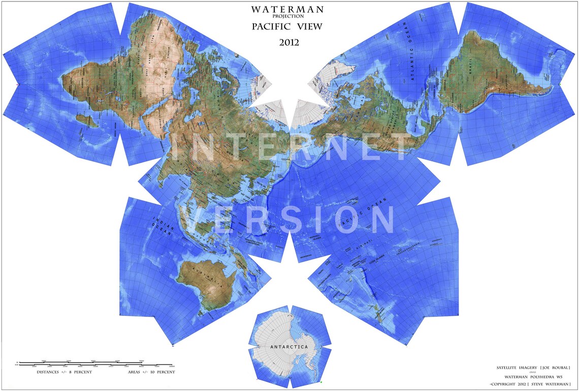 Waterman Butterfly Map - Pacific View - Etsy