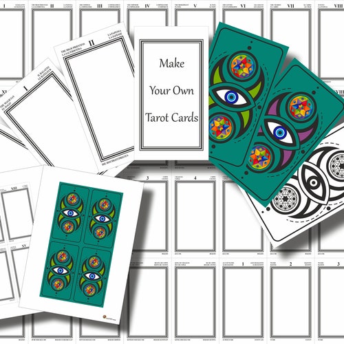 Make Your Own Tarot Cards Printable Tarot Cards Templates - Etsy