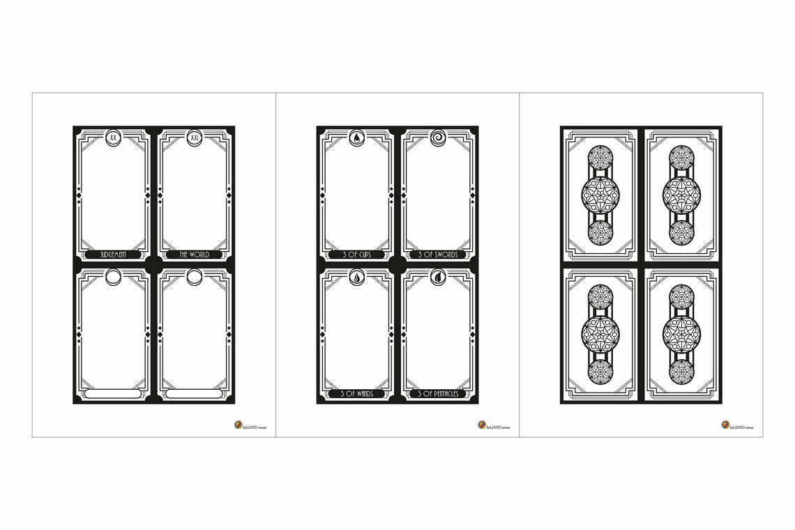 Make Your Own Tarot Cards Printable Tarot Cards Templates - Etsy
