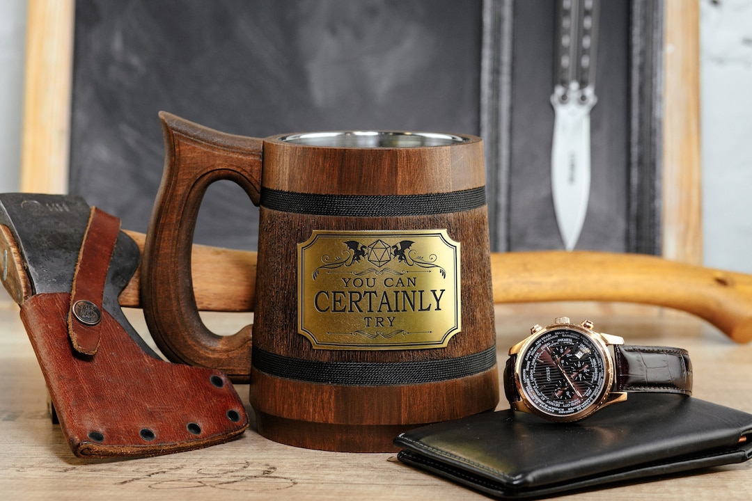 You Can Certainly Try Dnd Mug, D&D Beer Stein, Dungeon Master Gifts ...