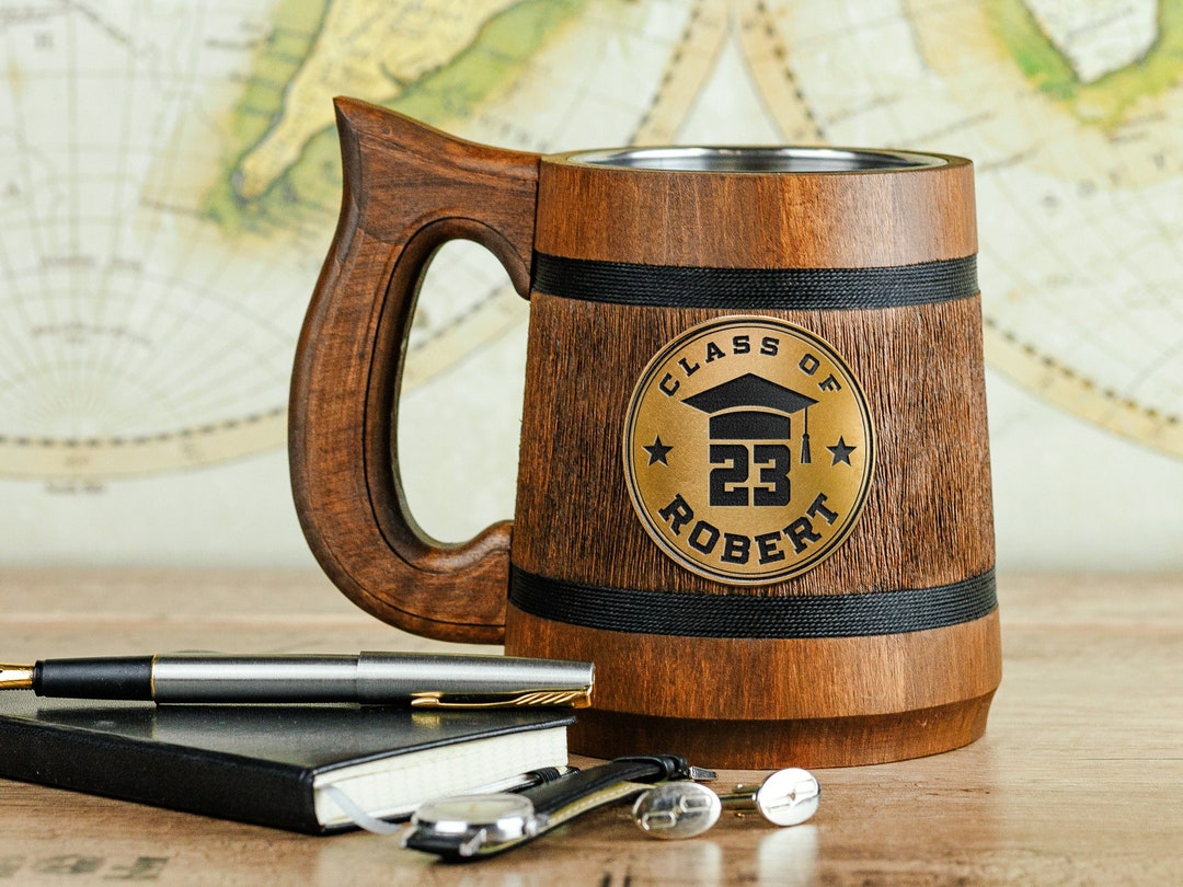 Personalized Graduation Party Beer Mug, Graduate Class of 2024 Gift ...